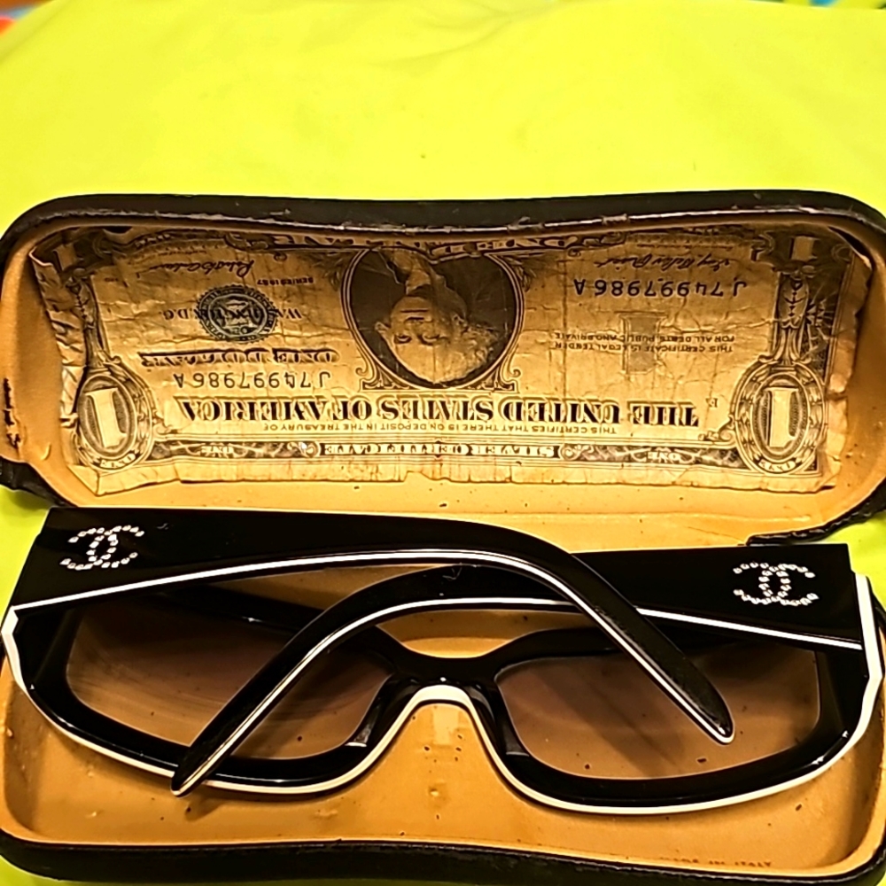 Vintage Authentic *Chanel* Swarovski Crystal Cc Stamp… - Gem